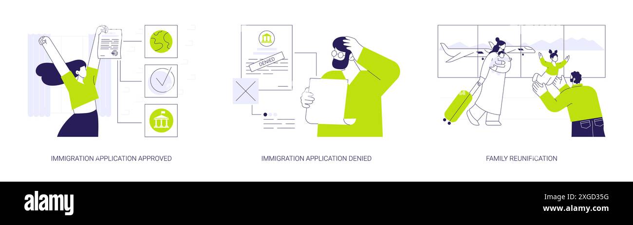 Entry permission abstract concept vector illustrations Stock Vector ...