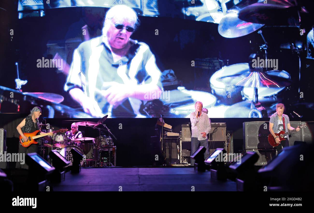 Die legendäre Hard-Rock-Band Deep Purple bei ihrem Auftritt am ...