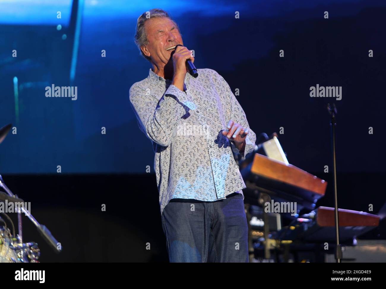 Ian Gillan, Sänger von Deep Purple, beim Auftritt von Deep Purple am ...