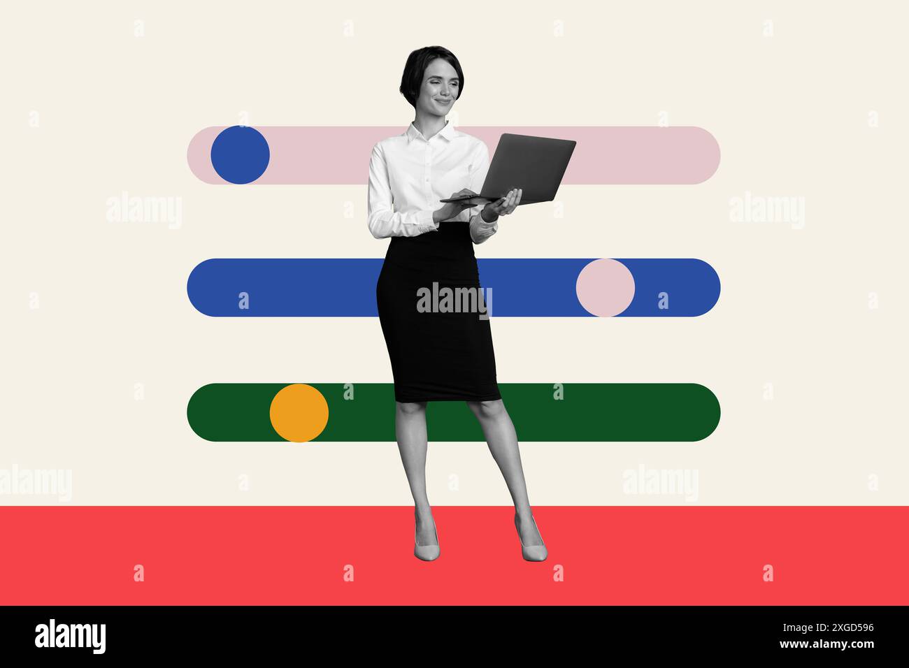 Trend artwork image photo collage of business stats human resource ...