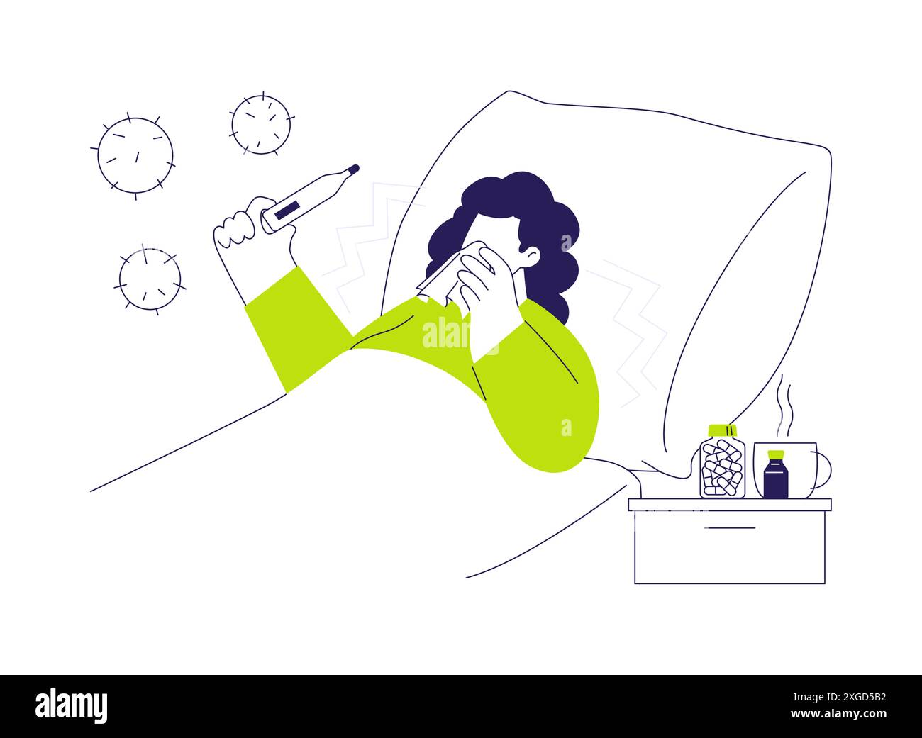 Cold symptoms abstract concept vector illustration Stock Vector Image & Art - Alamy