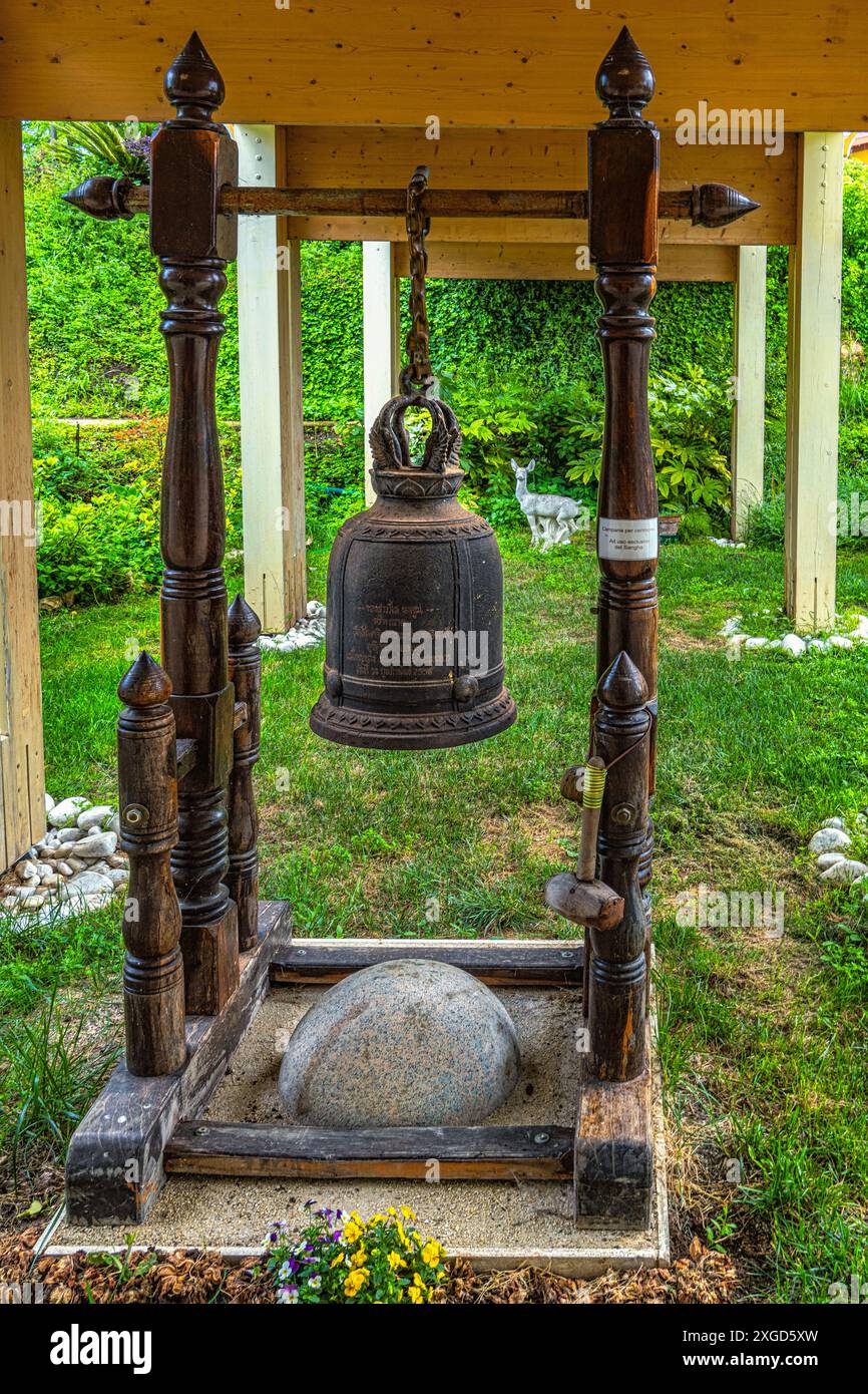 Ceremonial bell rung at ceremonies in the Santacittarama Buddhist ...