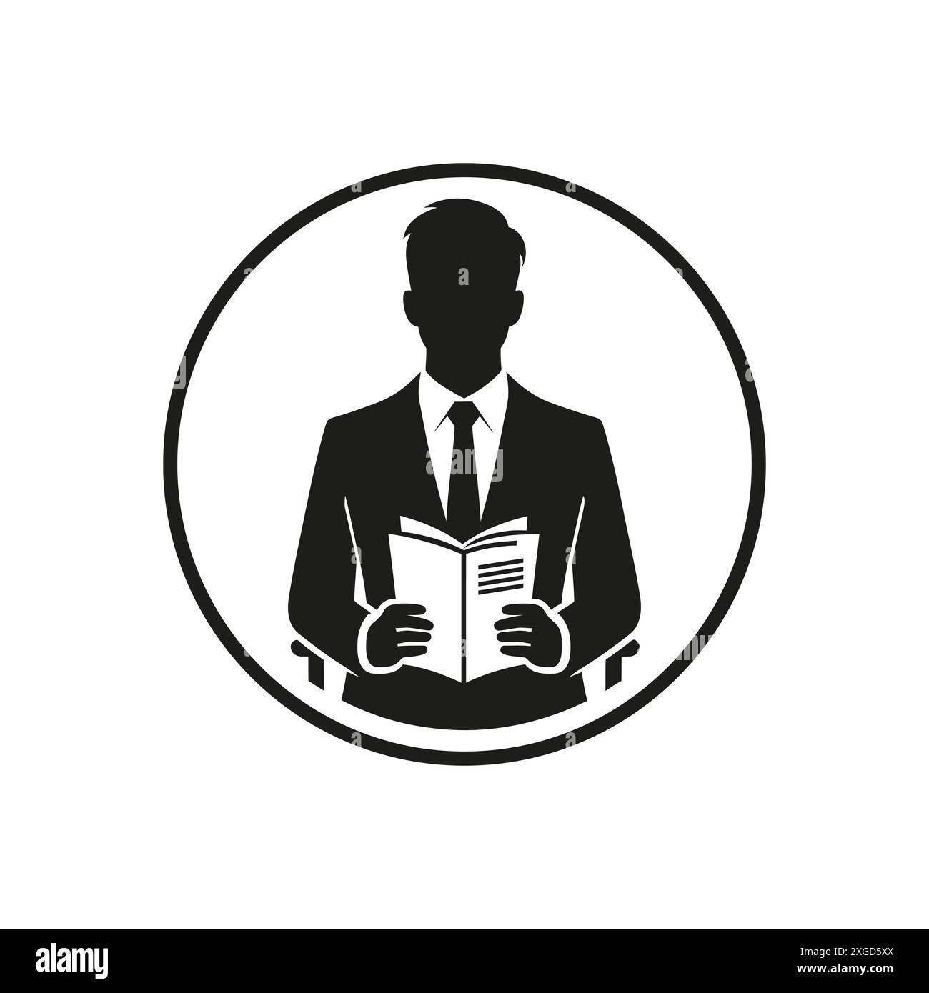 Reading outline icon hi-res stock photography and images - Alamy