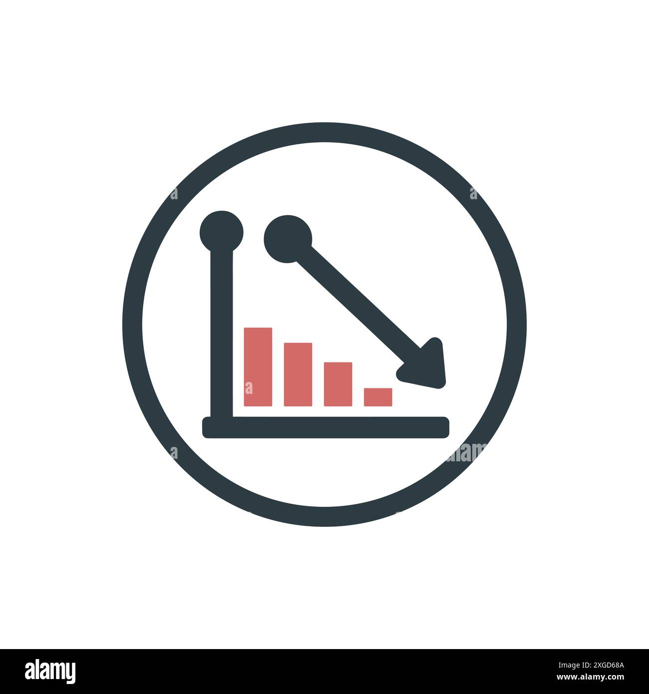 Chart infographic down Cut Out Stock Images & Pictures - Alamy