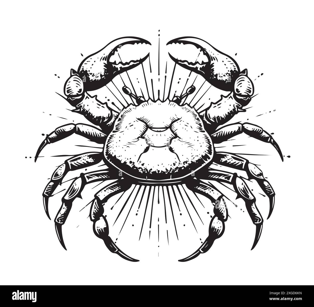 Hand drawn crab sketch vector illustration. Seafood vector Stock Vector ...