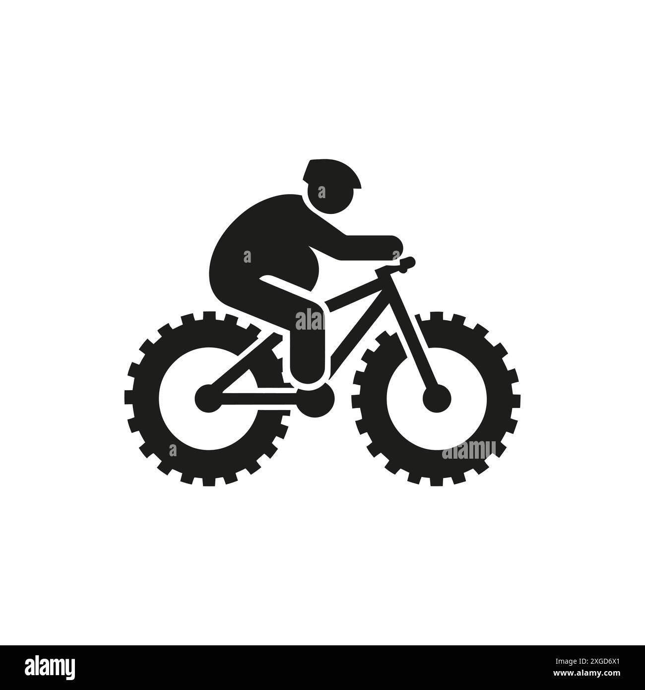 Mountainbike Symbol Premium Vector | Mountain Bike Logo Vector Symbol