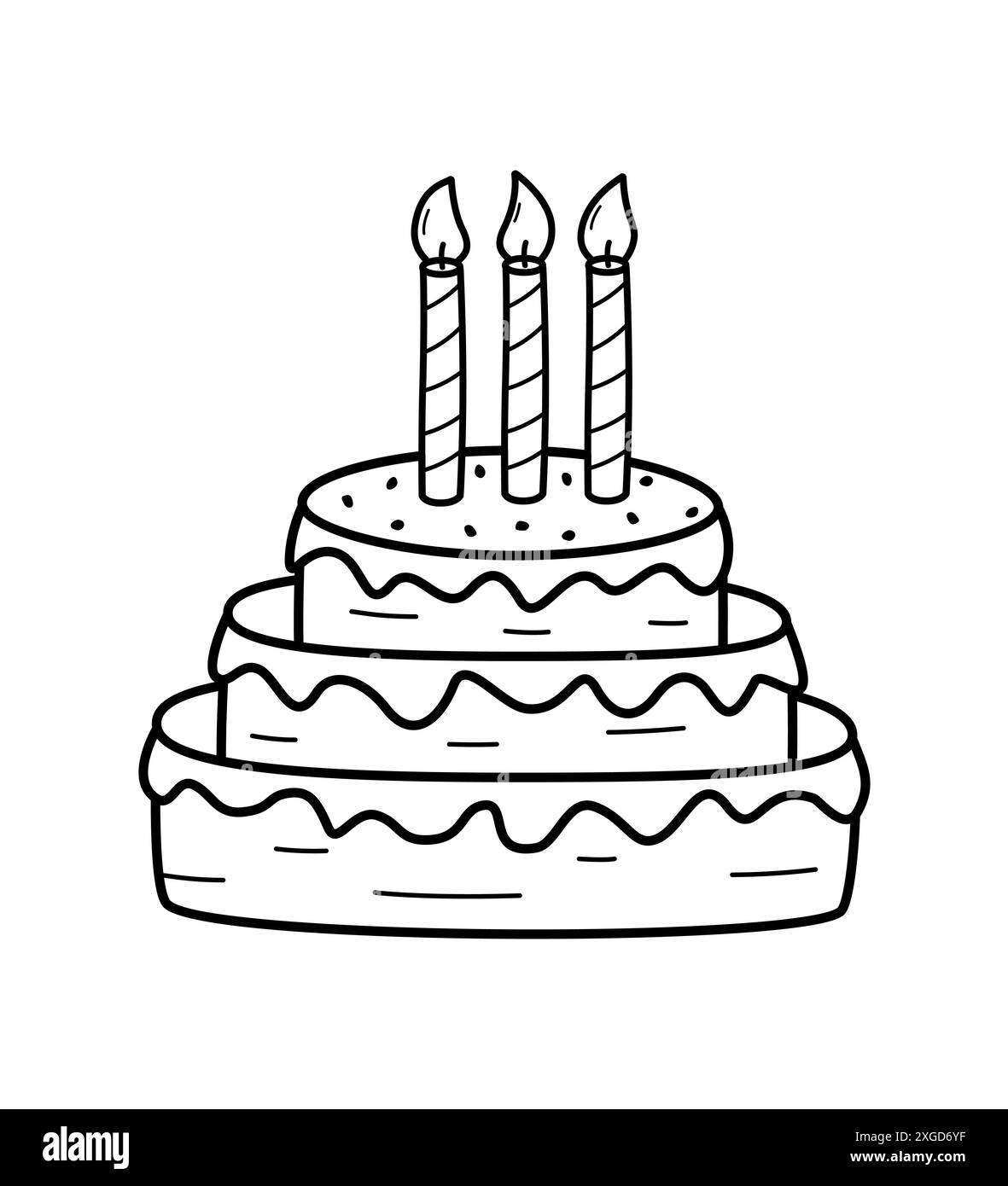 Cartoon candles on white Black and White Stock Photos & Images - Alamy