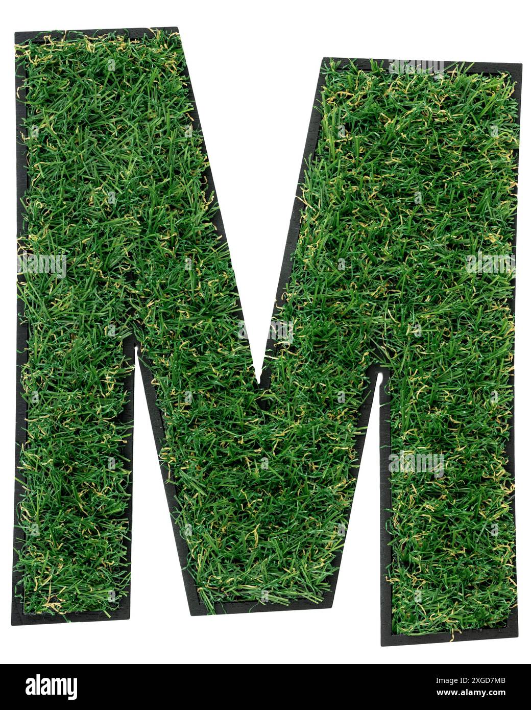 Grass letter M, alphabet 3D design isolated, transparent background Stock Photo - Alamy