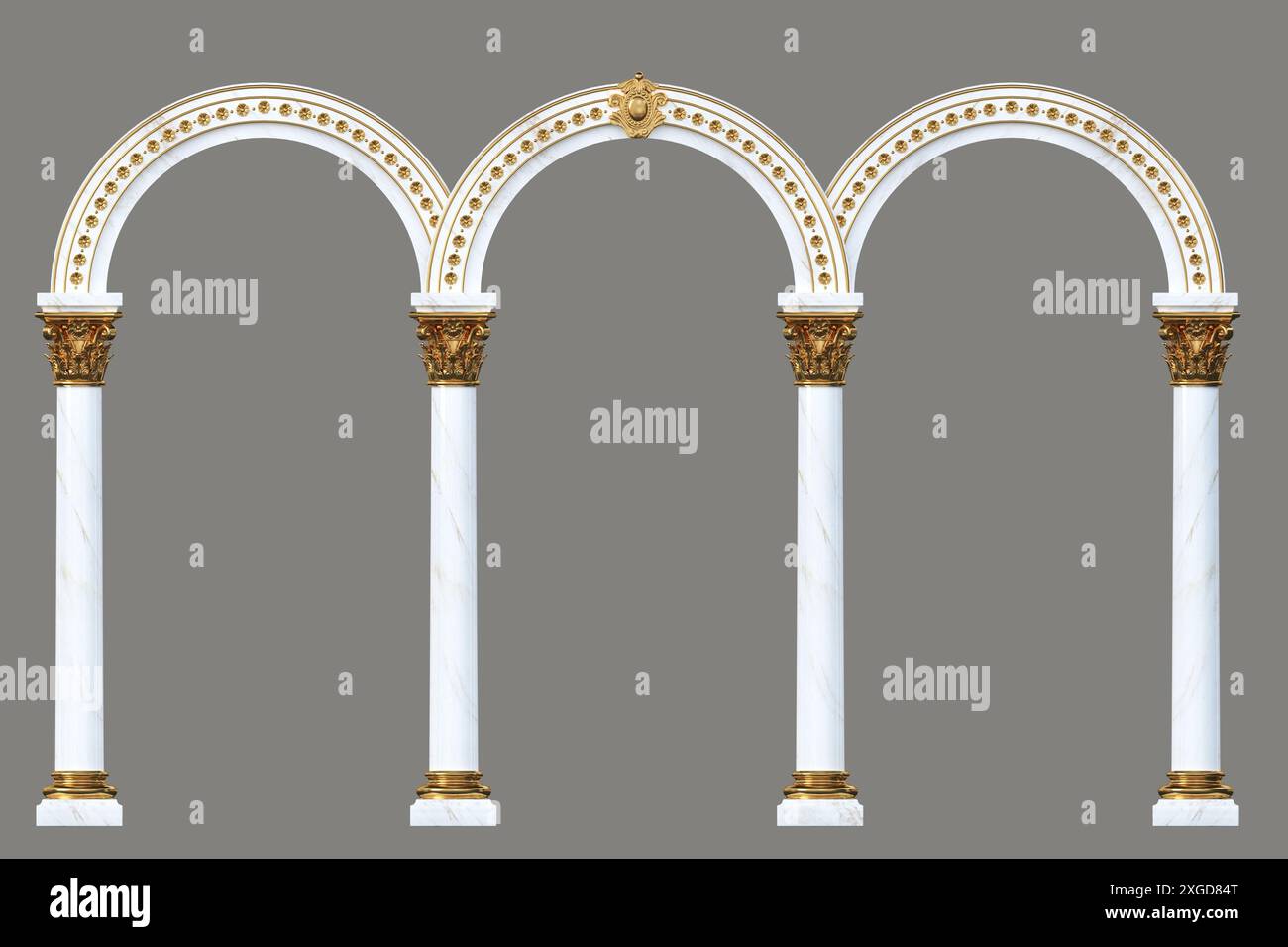 Texture wallpaper classic arch with columns Stock Photo - Alamy