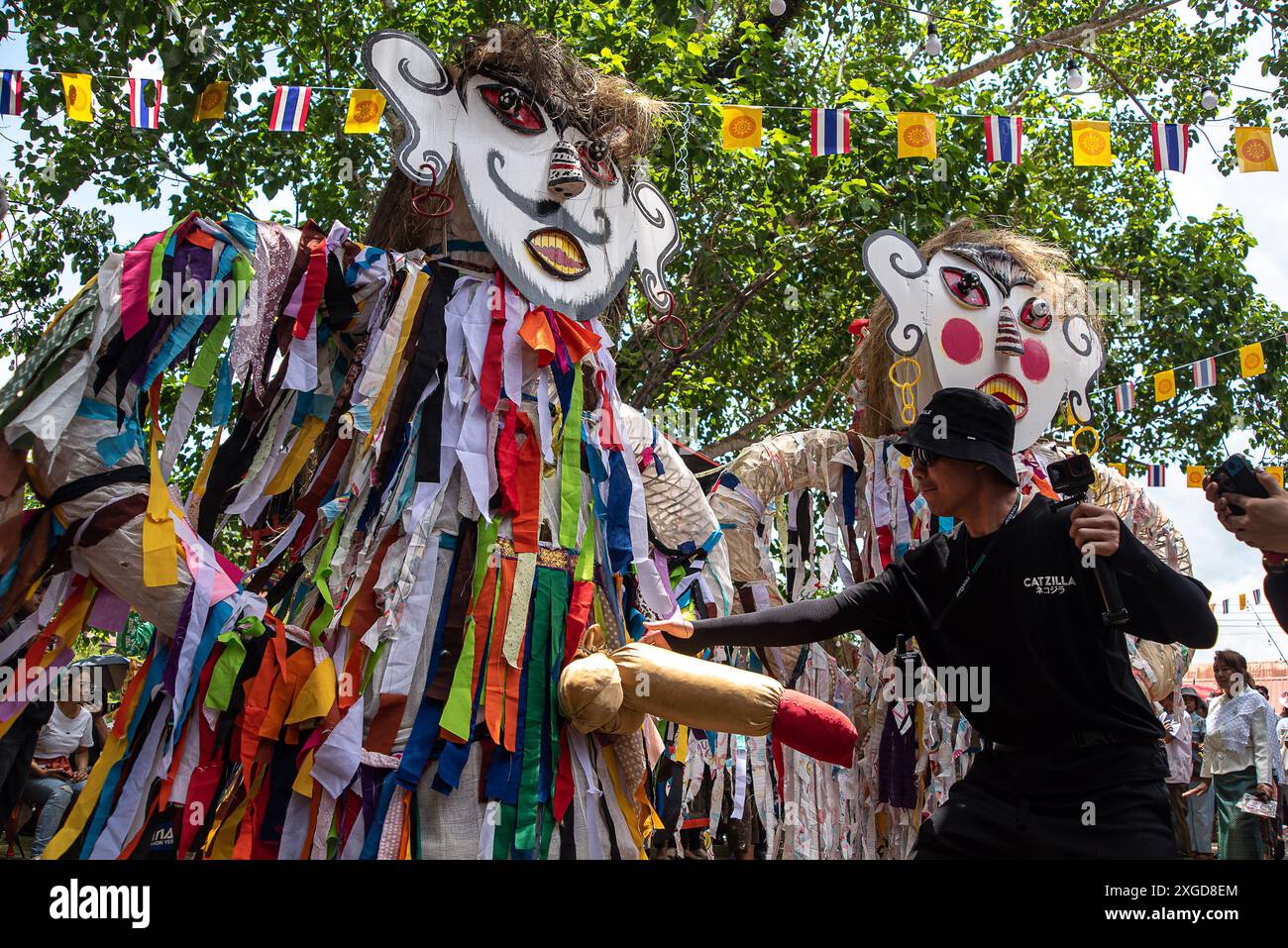 The huge Ghost puppets seen during the festival. The "Phi Ta Khon ...
