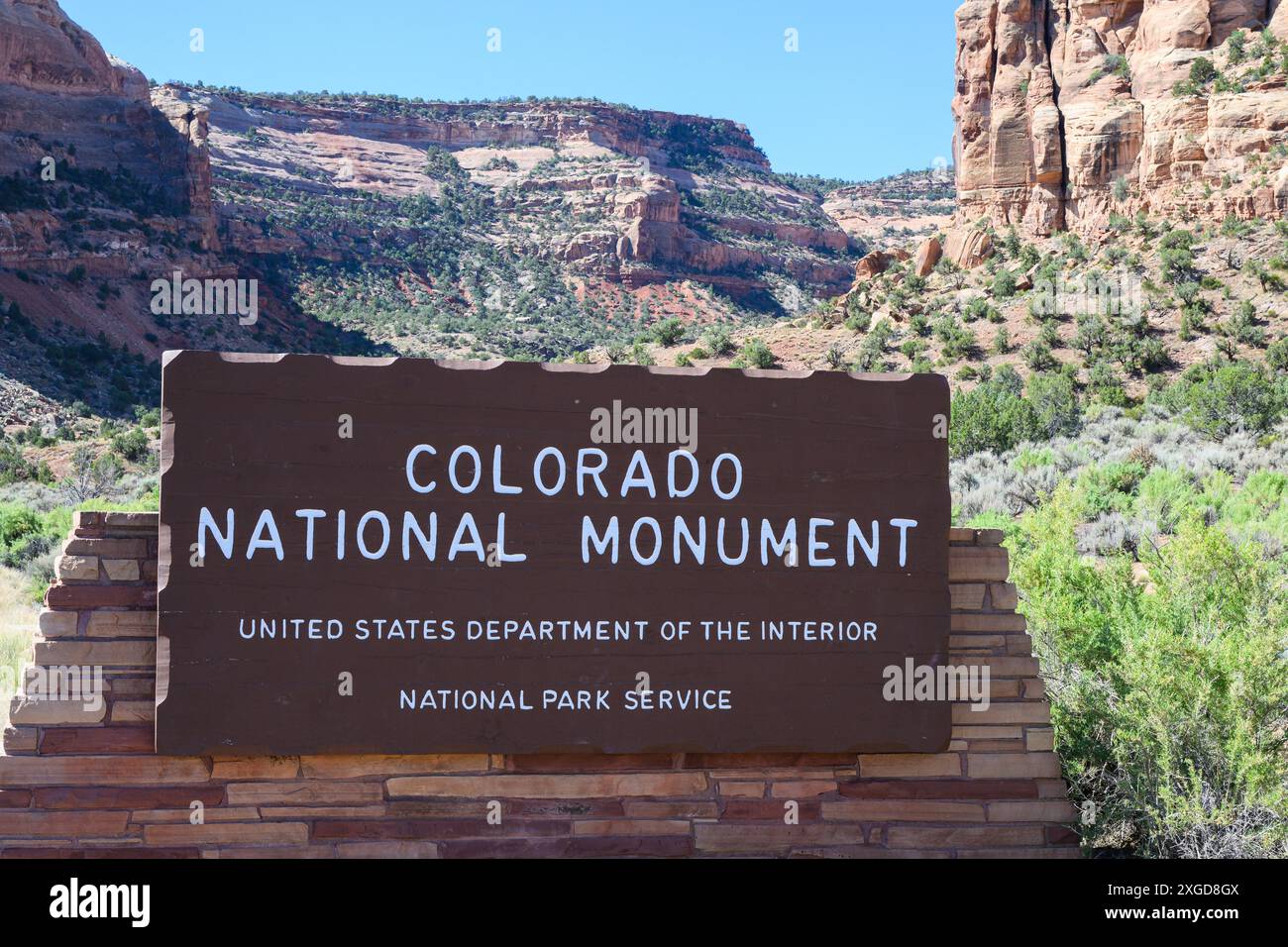 Fruita, CO, USA - June 13, 2024; Stone sign for Colorado National ...