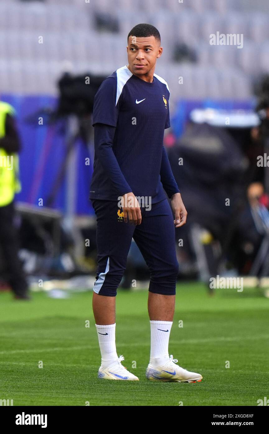 France's Kylian Mbappe during a training session at the Munich Football ...
