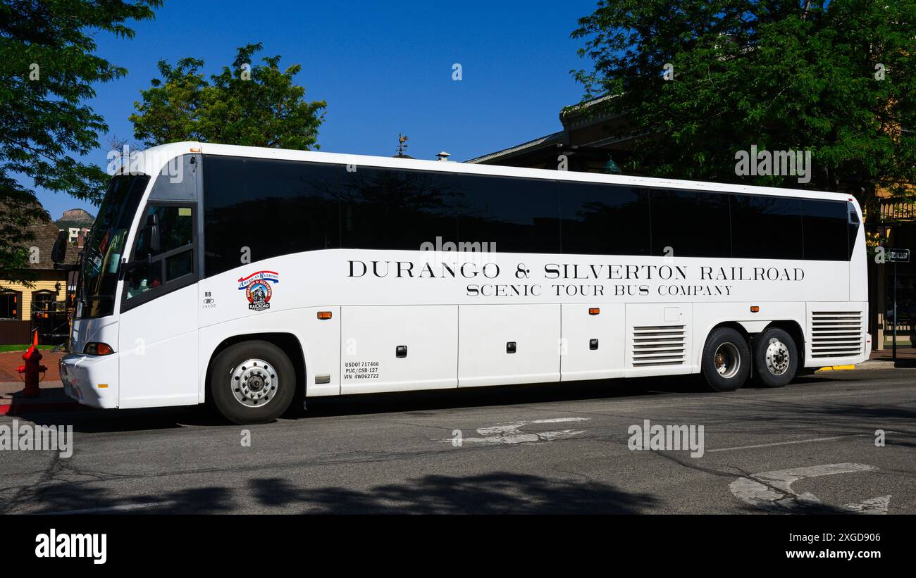 Durango, CO, USA - June 15, 2024; Durango and Silverton Railroad Scenic ...
