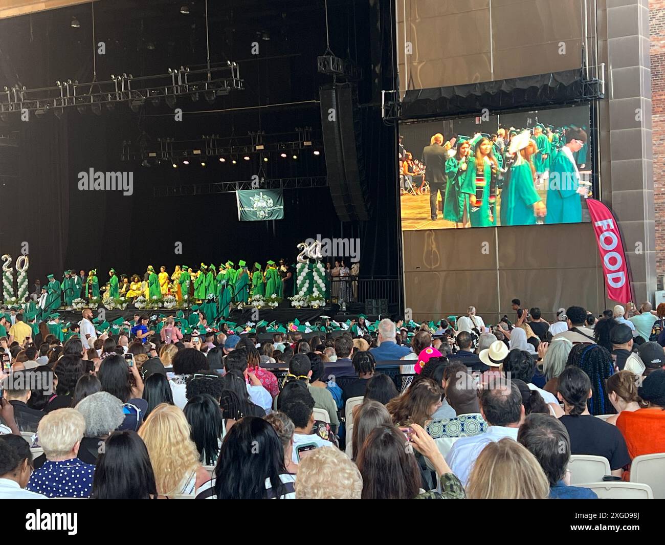Large Edward R.Murrow High School graduation held at an amphitheater at ...