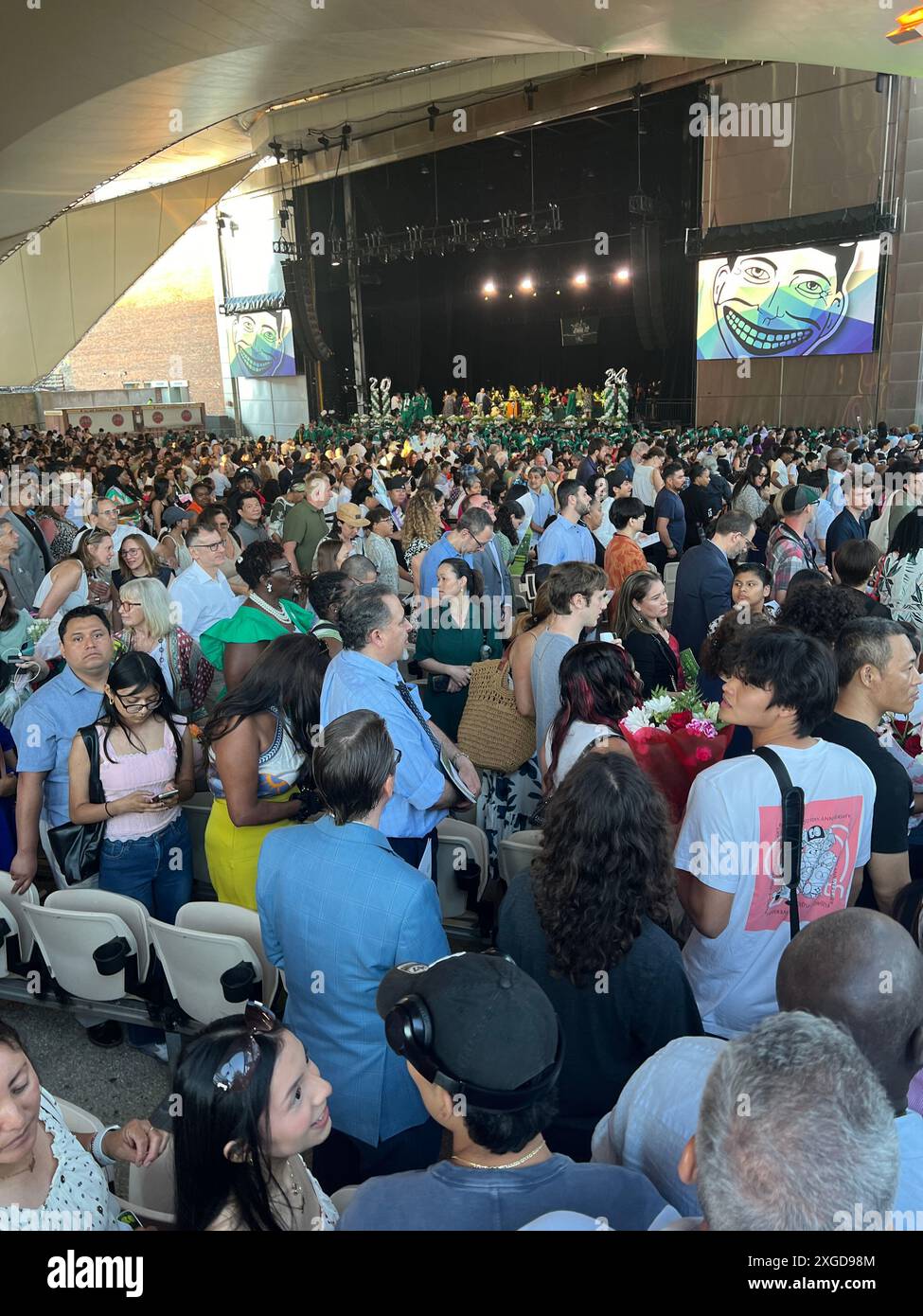 Large Edward R.Murrow High School graduation held at an amphitheater at ...