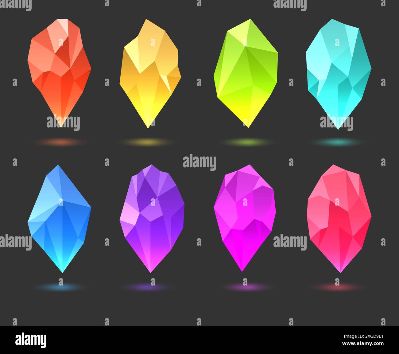 Raw gem crystals Stock Vector Image & Art - Alamy