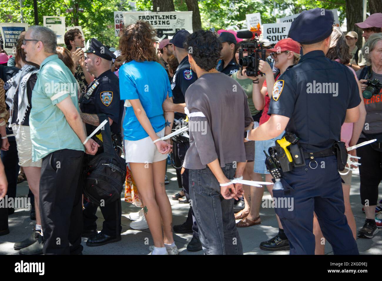 Environmental activists rally, march, demonstrate and block the ...