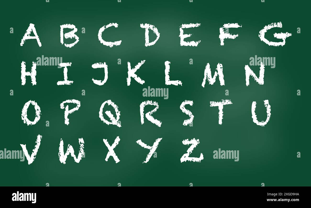 ABC's on a school blackboard, learning to read and write Stock Photo - Alamy