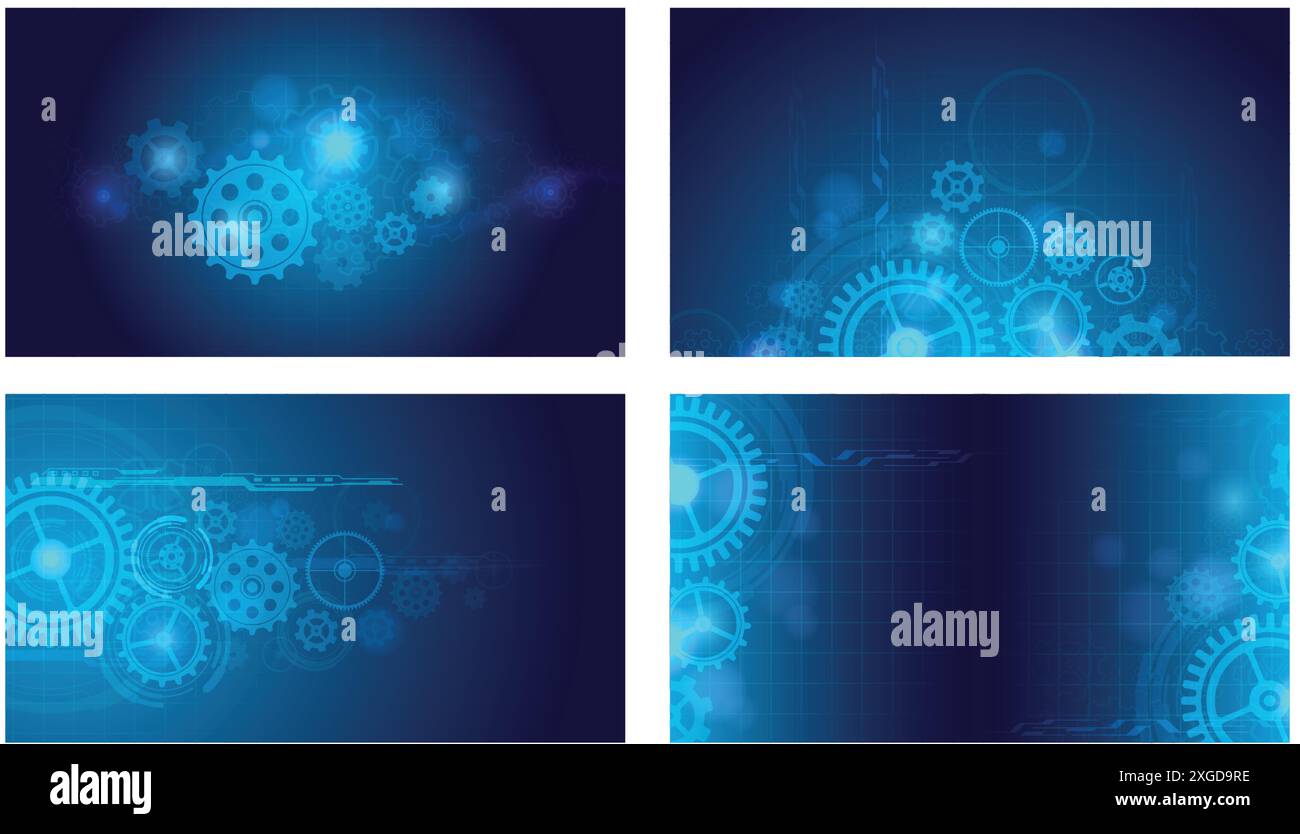 Abstract industry gear background. High tech digital gears, cyber ... Abstract industry gear background. High tech digital gears, cyber ...