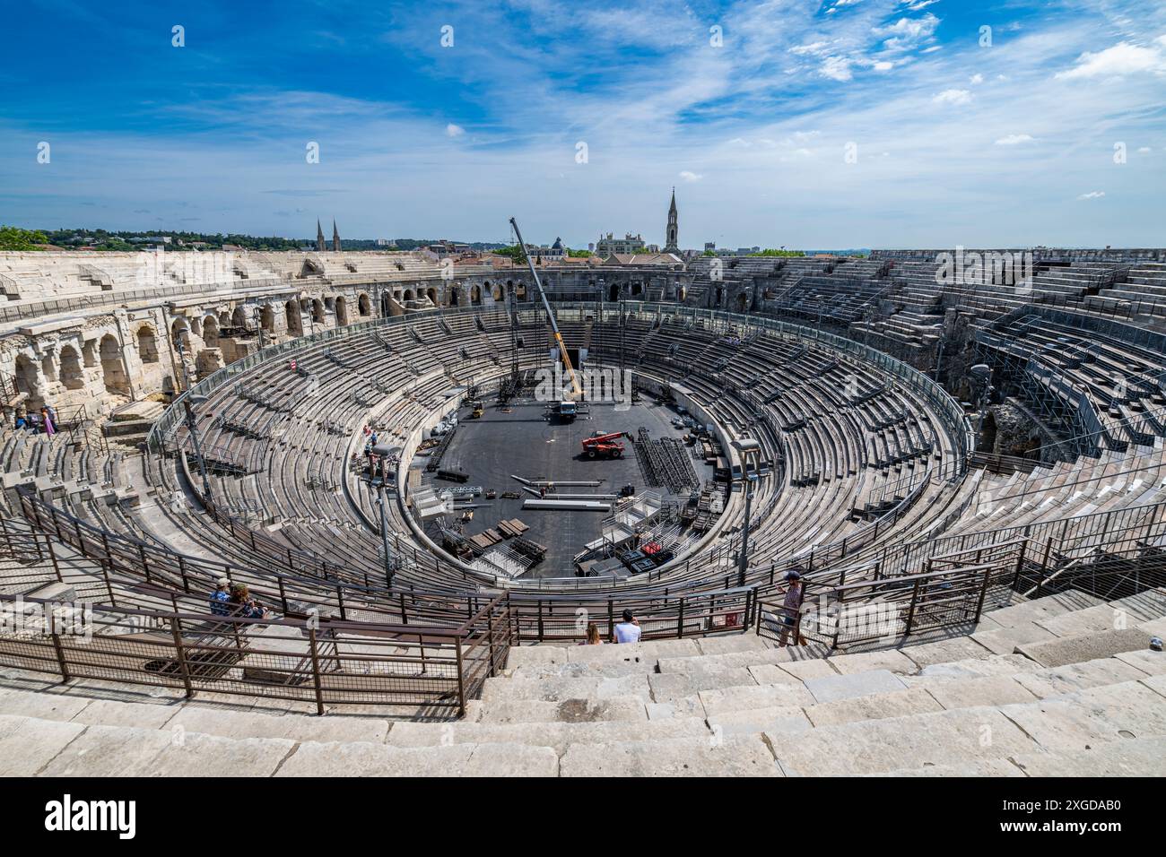 Roman amphitheatre, Nimes, Gard, Occitania, France, Europe Stock Photo ...