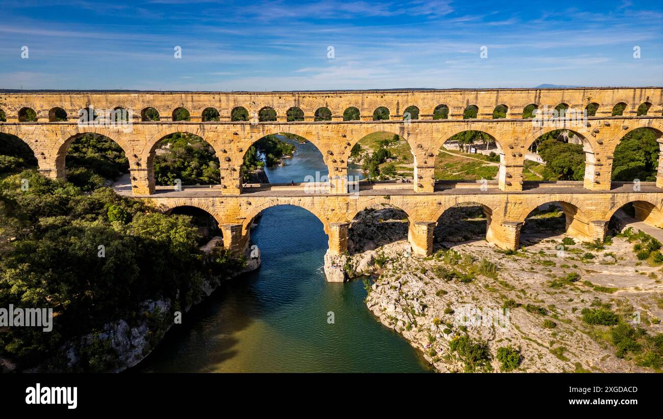 The Pont du Gard, a Roman aqueduct, UNESCO World Heritage Site, Vers ...