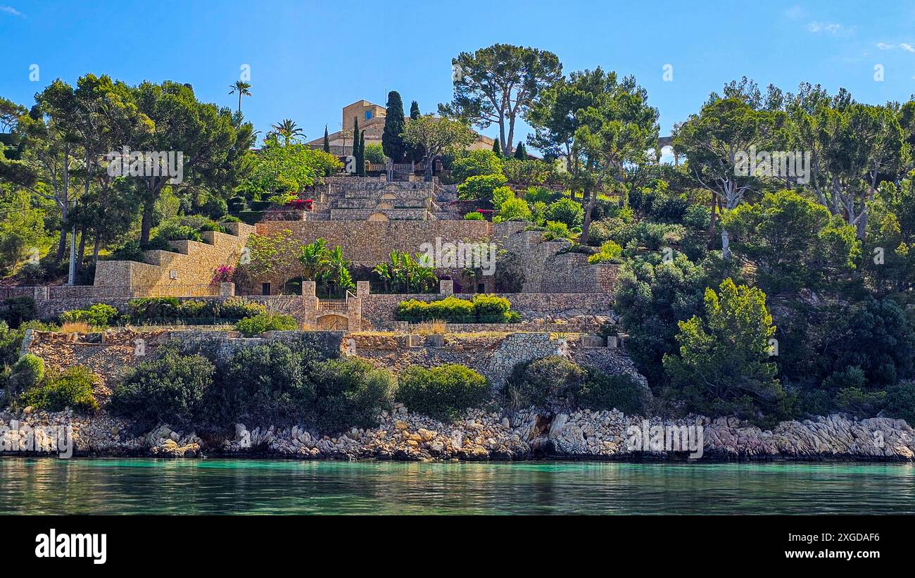 Old Fort, now a luxury hotel, Mallorca, Balearic islands, Spain ...