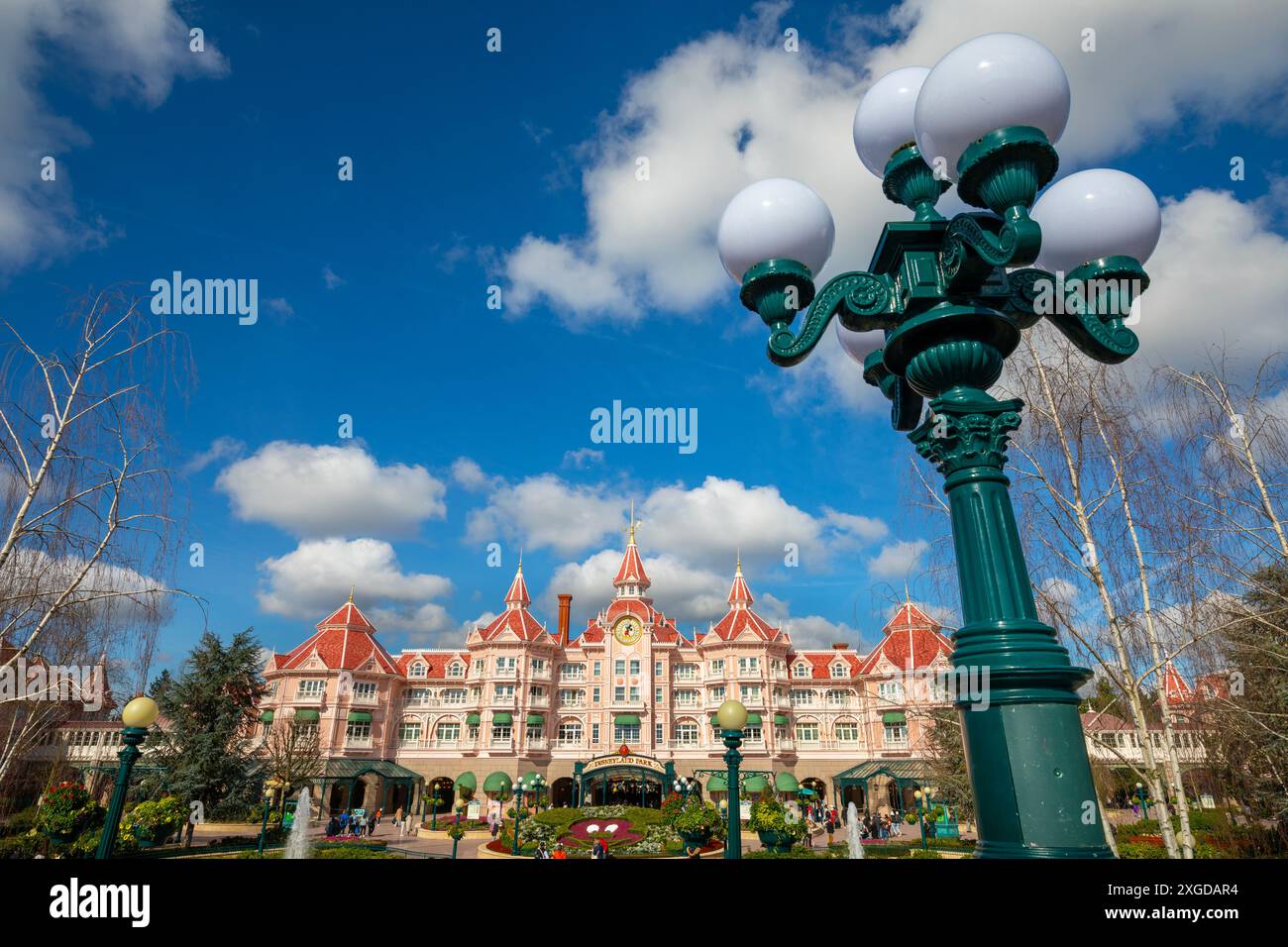Entrance to Euro Disneyland, Disneyland Hotel, Paris, France, Europe ...