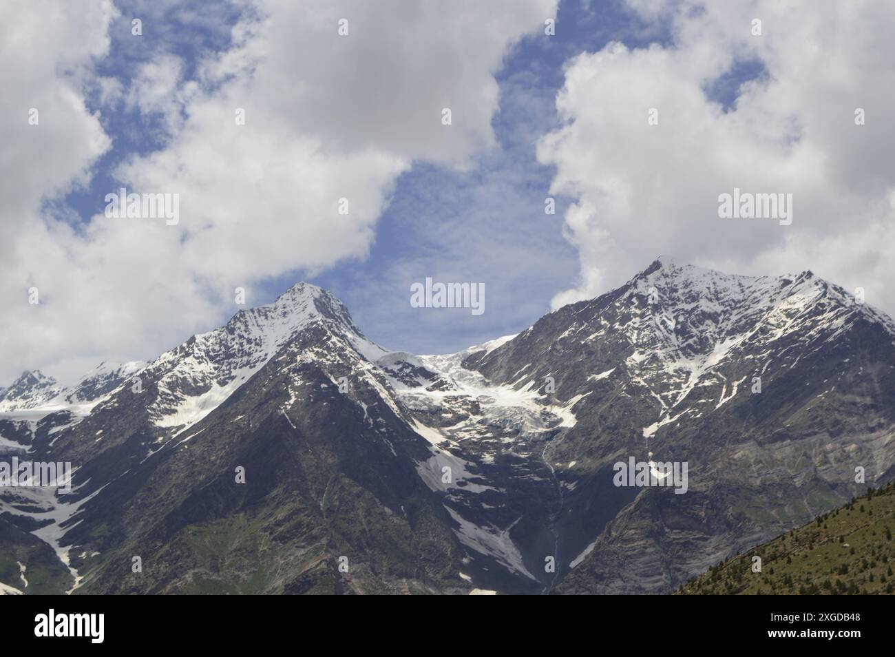 Pir Panjal range of mountain as seen in Pattan valley of Lauhal and ...