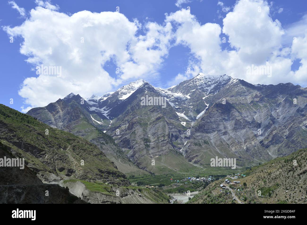 Pir Panjal range of mountains as seen in Pattan valley of Lauhal and ...