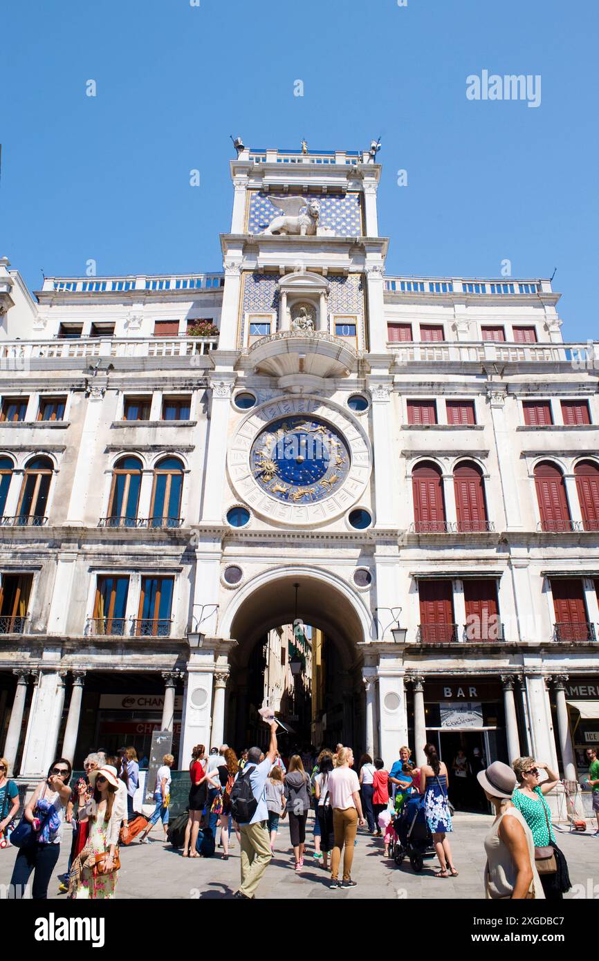 The Clock Tower (Torre dell'Orologio) on the north side of the Piazza ...