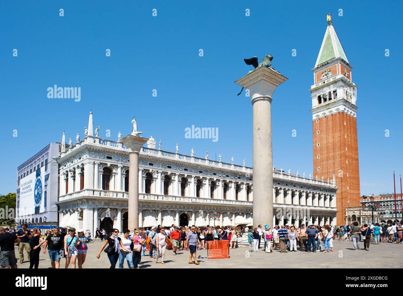 The Biblioteca Marciana (St. Mark's Library), beside the Campanile ...