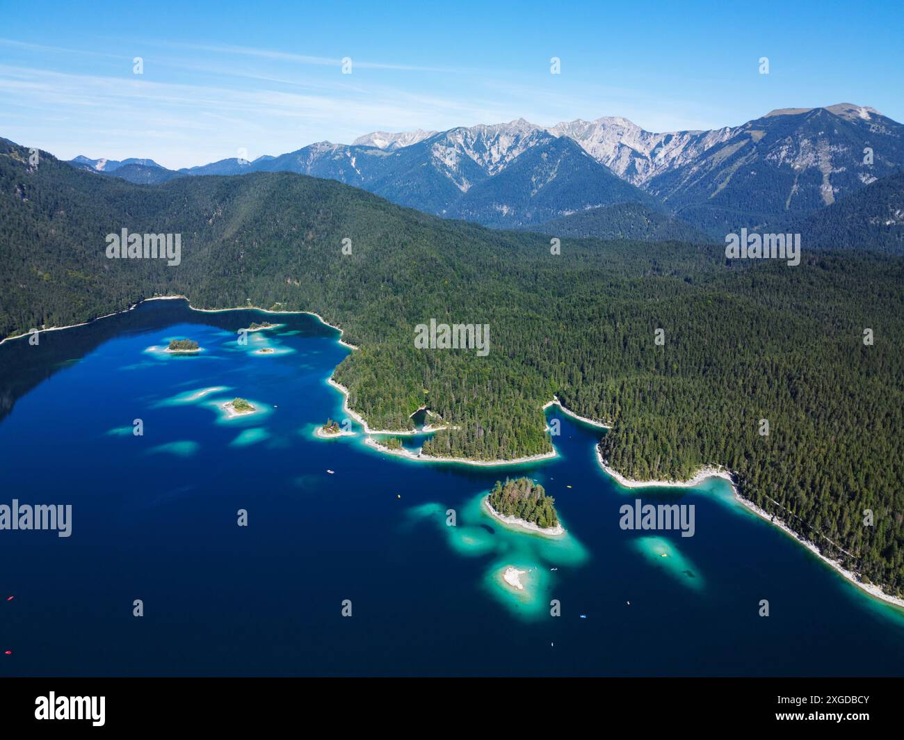 Drone view plansee lake summer hi-res stock photography and images - Alamy