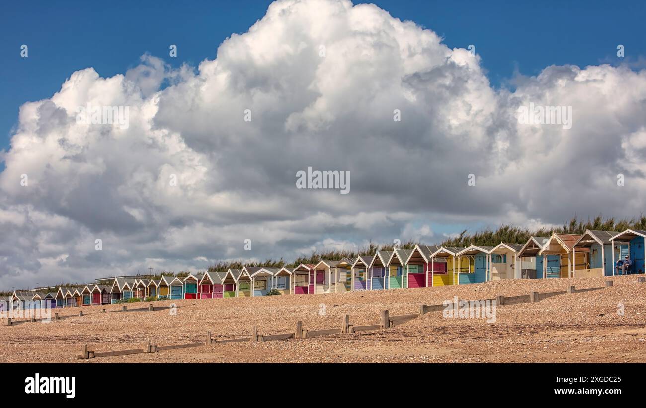 Beach Huts at Rustington Stock Photo - Alamy