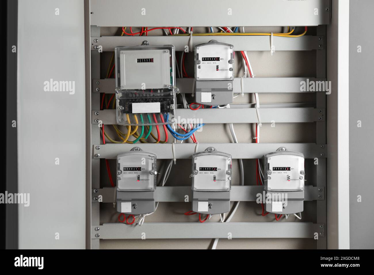 Electrical device measuring voltage in hi-res stock photography and ...