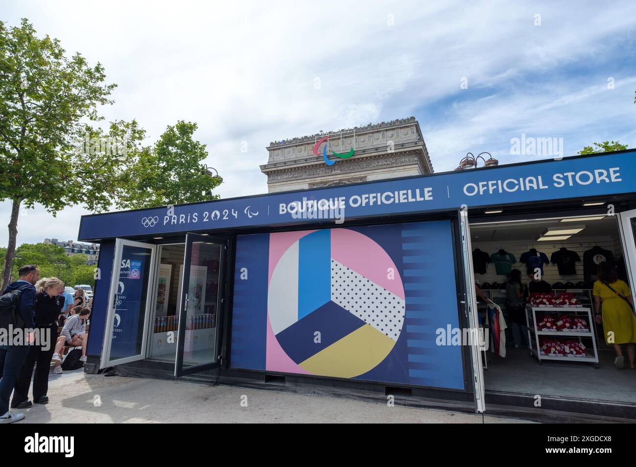Paris, France - July 5, 2024 : View of an official Olympic Games store ...