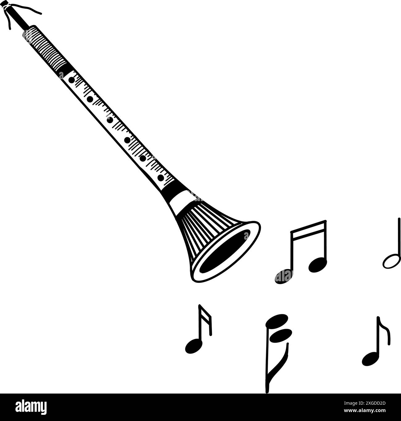 Musical folk instrument. Russian folk instrument - zhaleika, pipe, hand ...