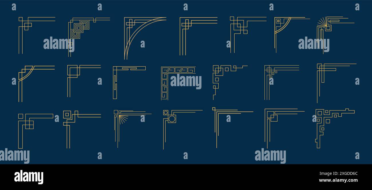 Chinese traditional ornaments frame corners. Asian knotting border ...