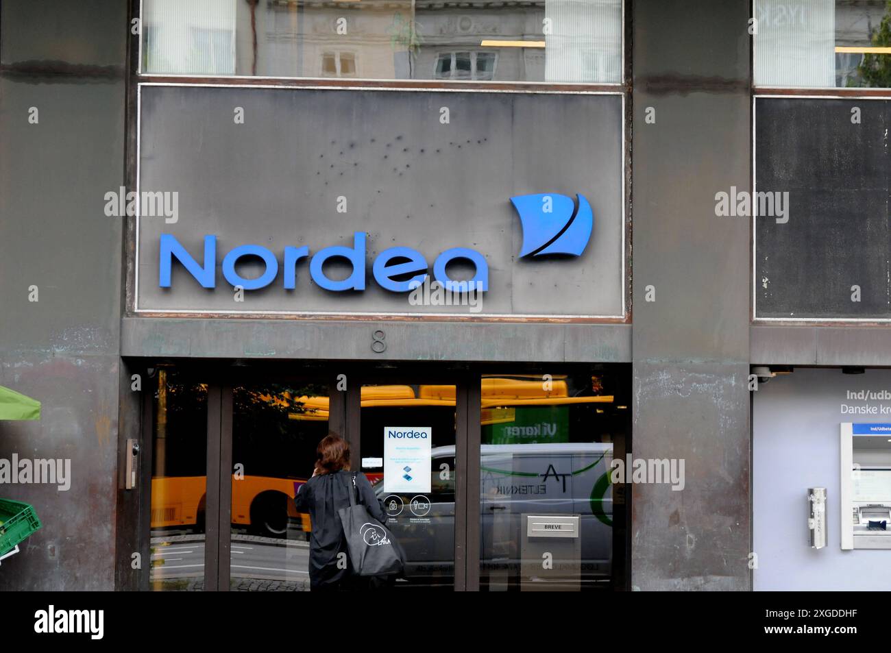 Copenhagen/ Denmark/08 July 2024/Nordea bank in danish capital ...