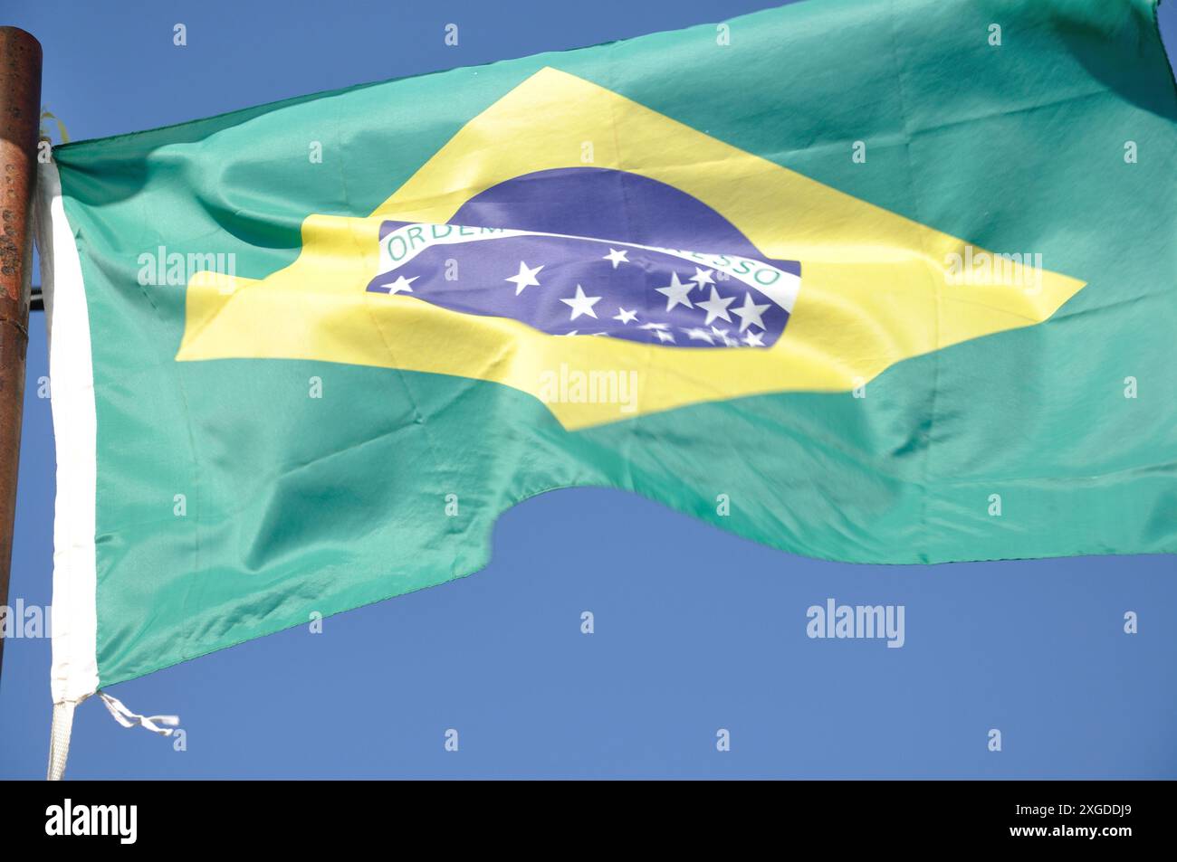 Brazilian flag, New Mambone, Inhambane, Mozambique Stock Photo - Alamy