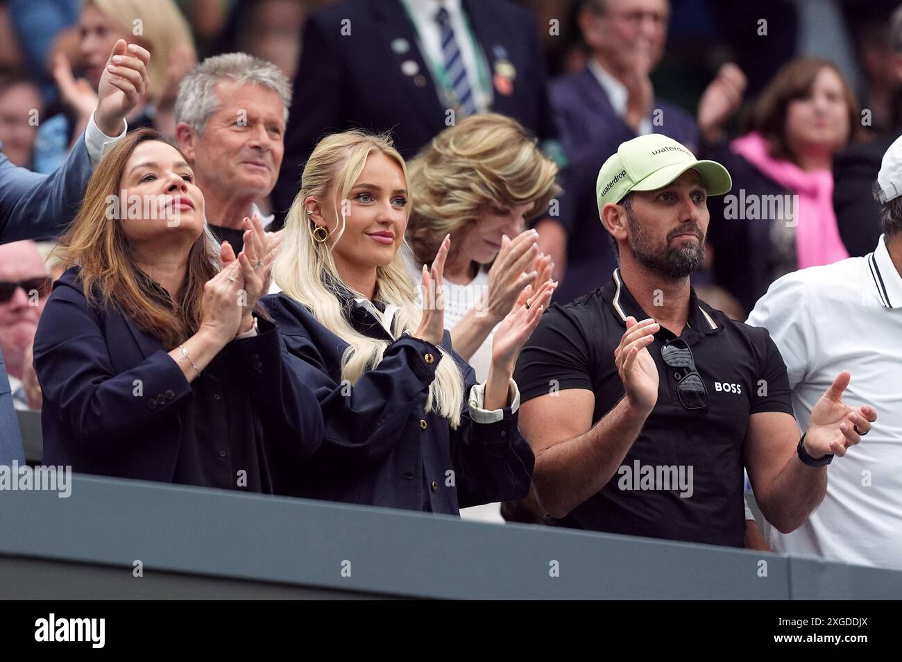 Morgan Riddle watches boyfriend Taylor Fritz on day eight of the 2024 ...