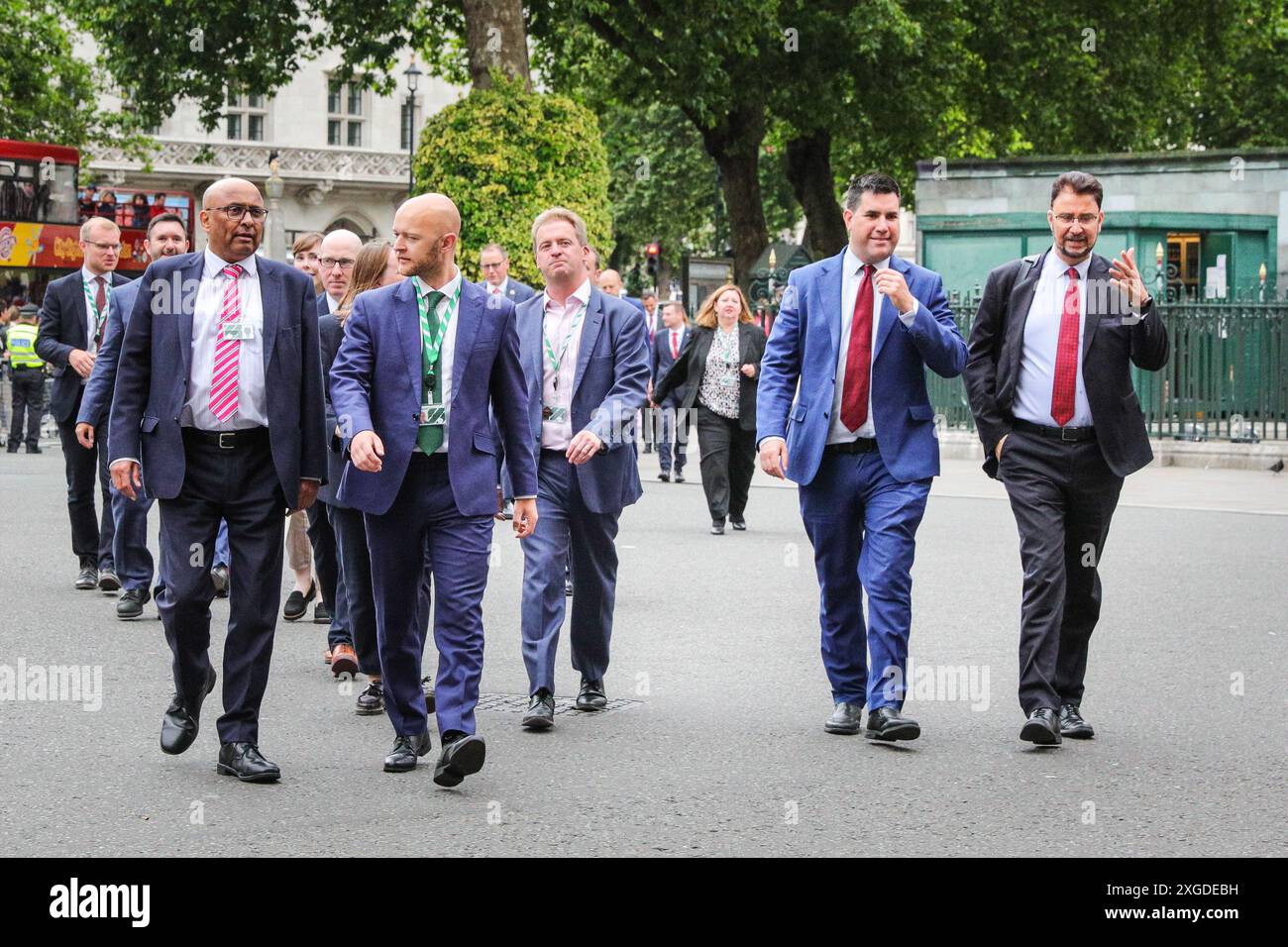 London, UK. 08th July, 2024. Richard Burgeon and male MPs. Labour Party ...
