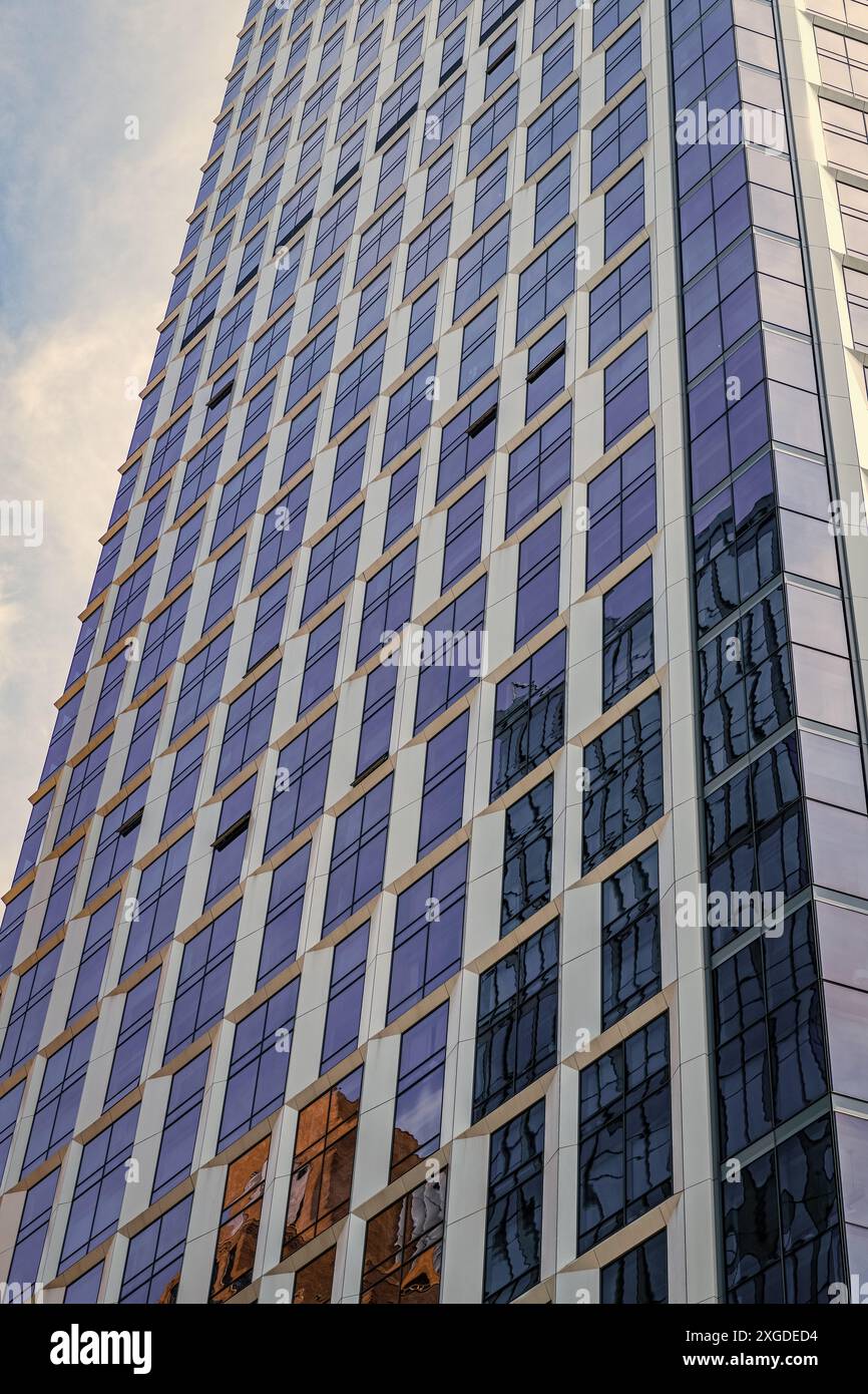 skyscraper building architecture. skyscraper with glassy facade. modern ...