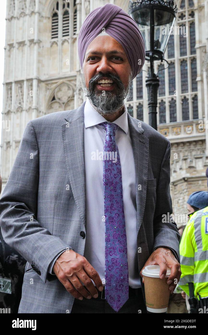 London, UK. 08th July, 2024. Tan Dhesi, MP Slough. Labour Party MPs and ...