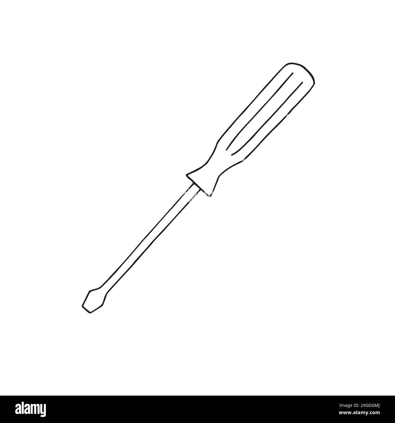Vector hand drawn outline screwdriver Stock Vector Image & Art - Alamy