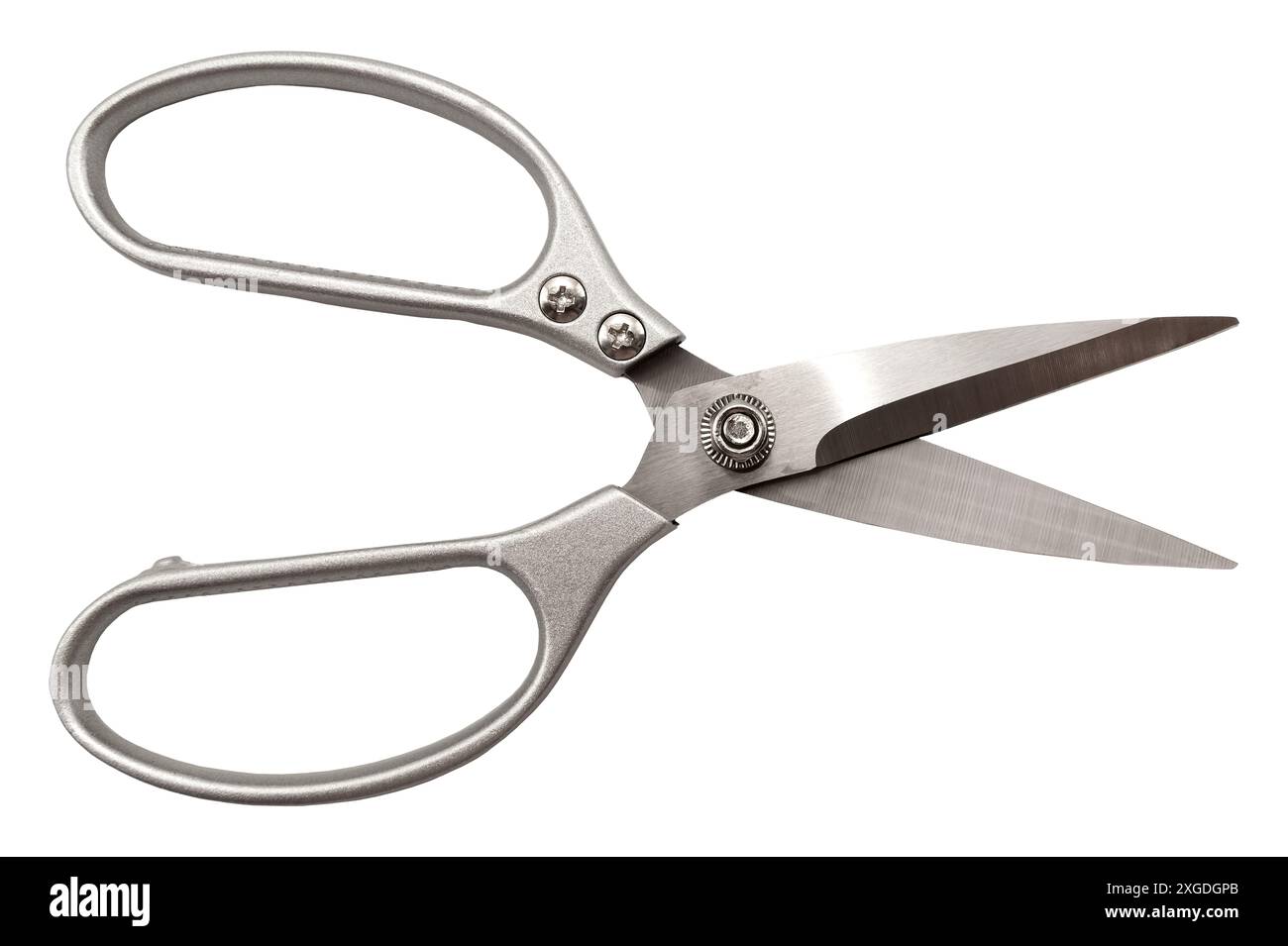 Stationery scissors on a white background for office work. Tailor's or ...