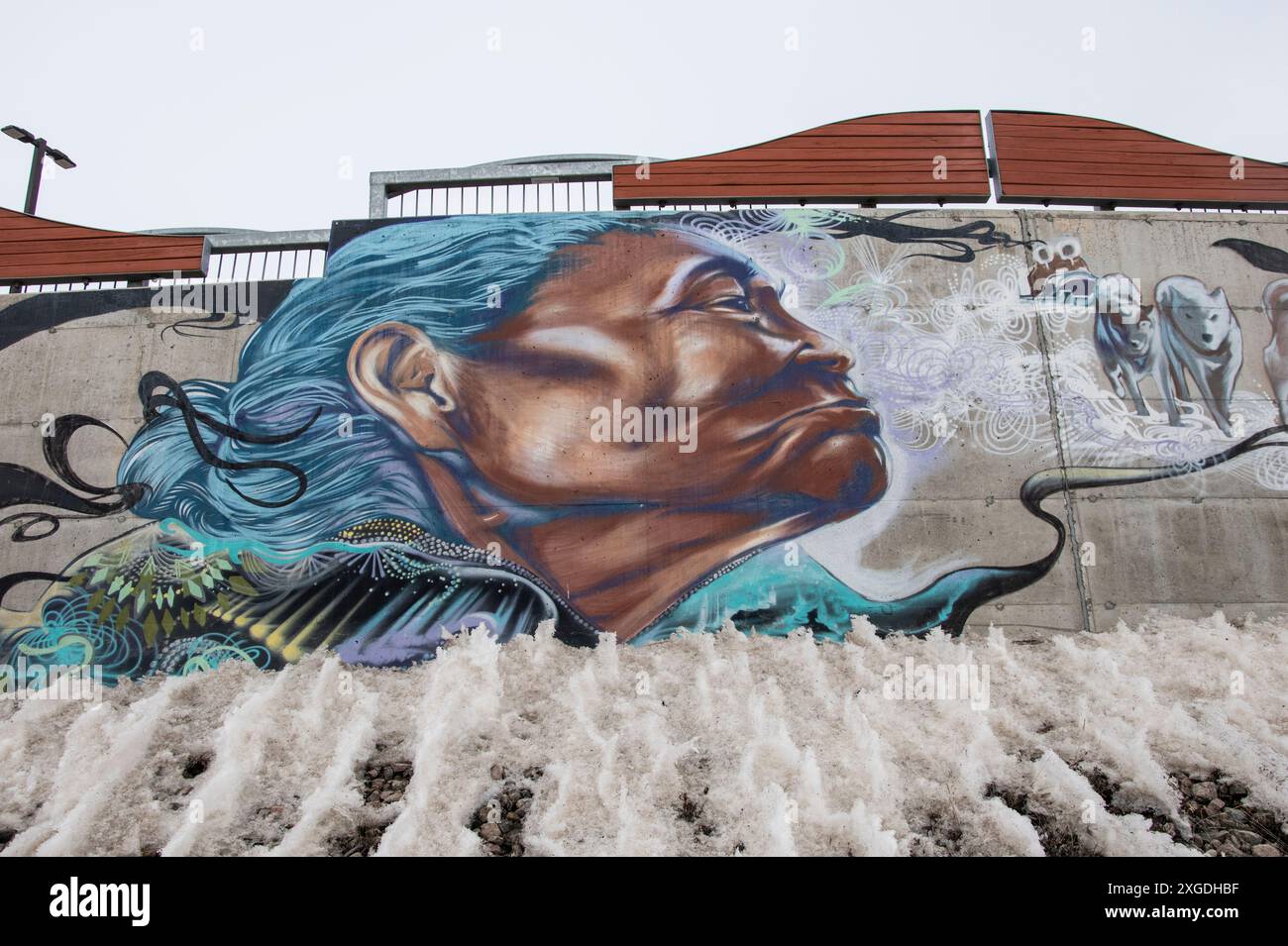 Portrait of an elder mural under the theme of "Come Together" at ...