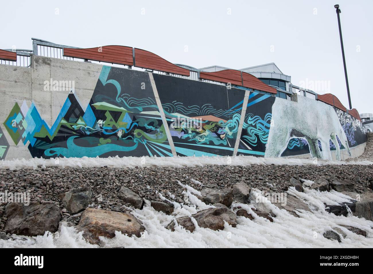 Polar bear mural under the theme of "Come Together" at Qikiqtani ...