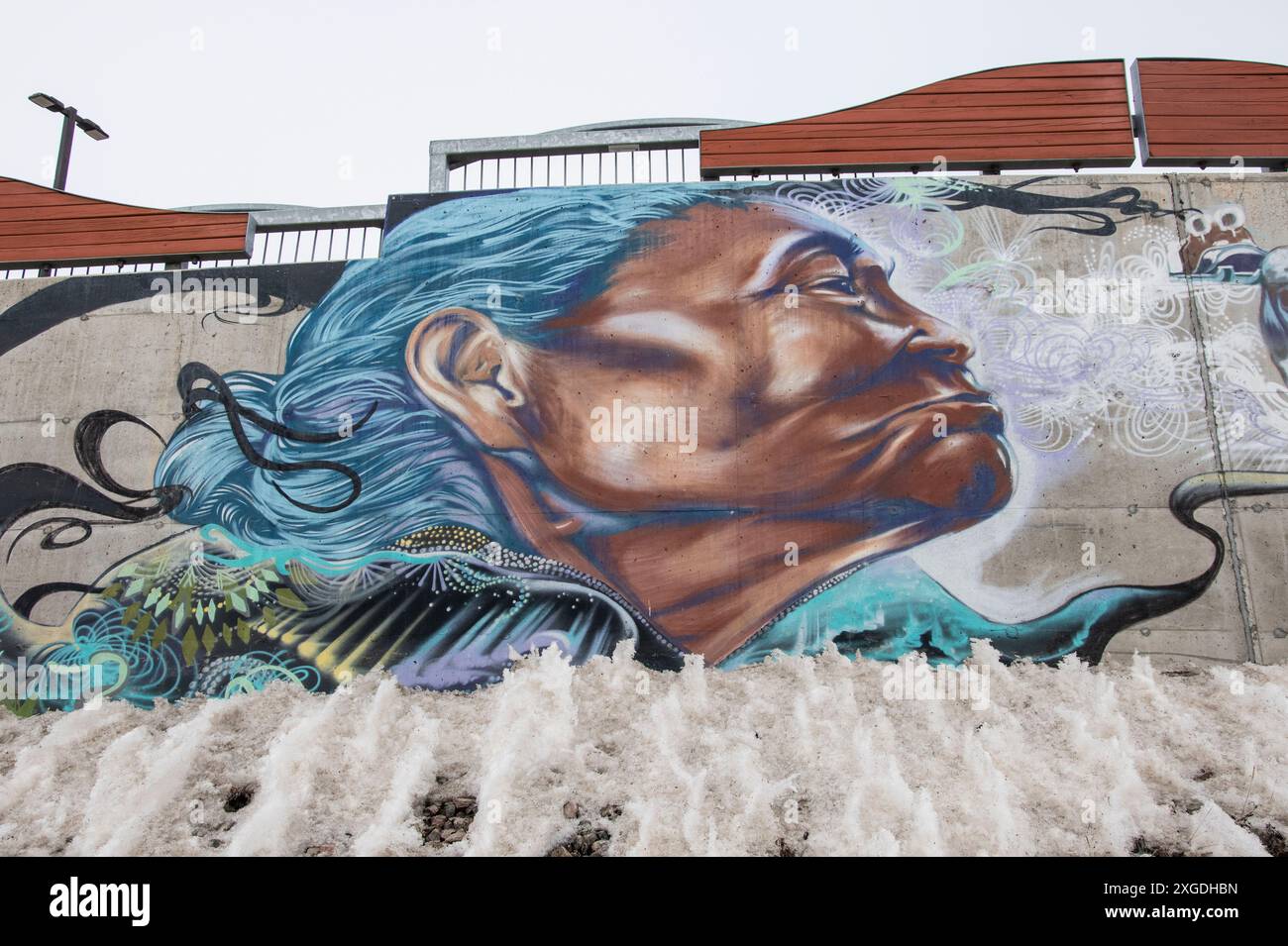 Portrait of an elder mural under the theme of "Come Together" at ...