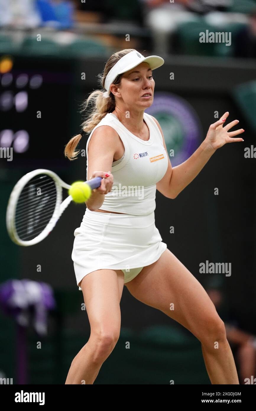 Danielle Collins in action against Barbora Krejcikova (not pictured) on ...