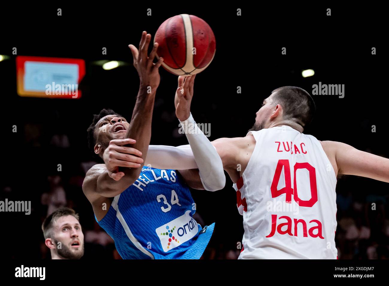 Fiba-Olympic-Qualifying-Tournament-2024-Piraeus-Greece/game Croatia - Greece ,07 July 2024 Stock ...